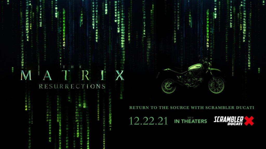 Scrambler Ducati featured in Matrix Resurrections